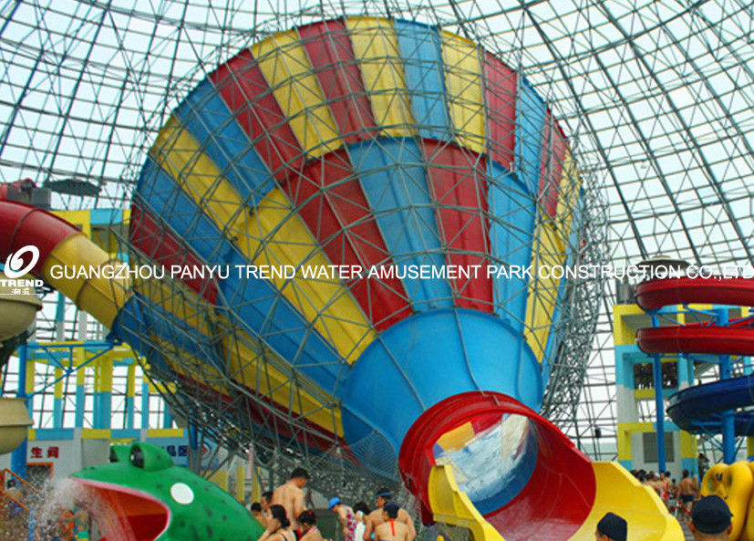 Customized Adults Fiberglass Water Park Tornado Slide 14.6m Height for ...