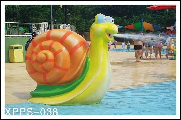 Snail Aqua Play Spray Water Park Equipments 1600mm*750mm For Kids Play