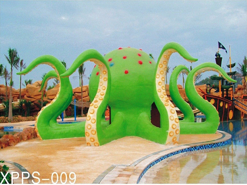 Colorful Octopus Water Playground Equipment 6100*6100*5000 For Family ...