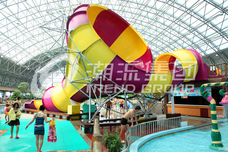 Small Fiberglass Pool Slides 30x20m Tornado Water Slide For Water ...