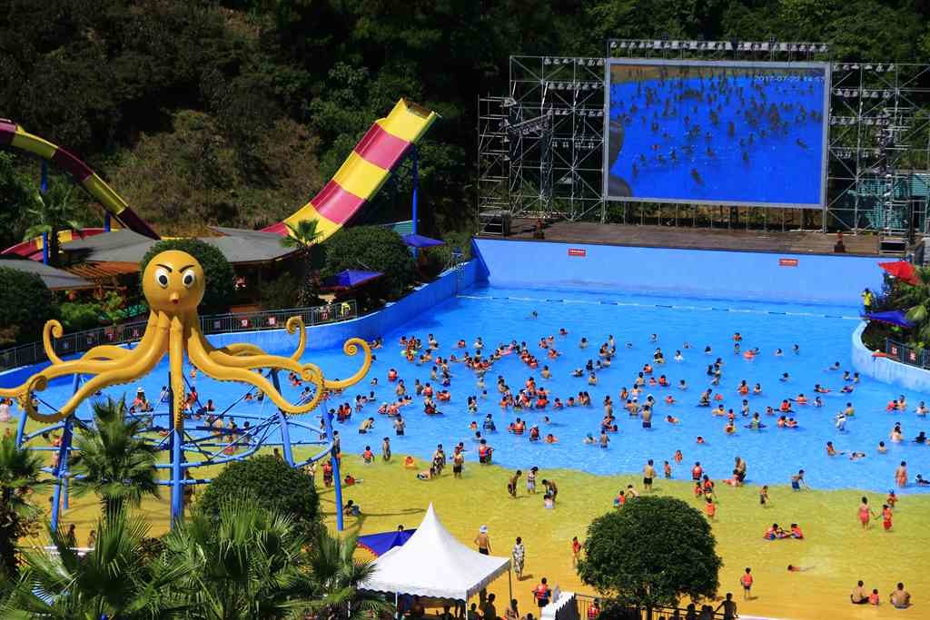 11m / 8m Height High Speed Slide, 5 Riders Fiberglass Water Slides ...