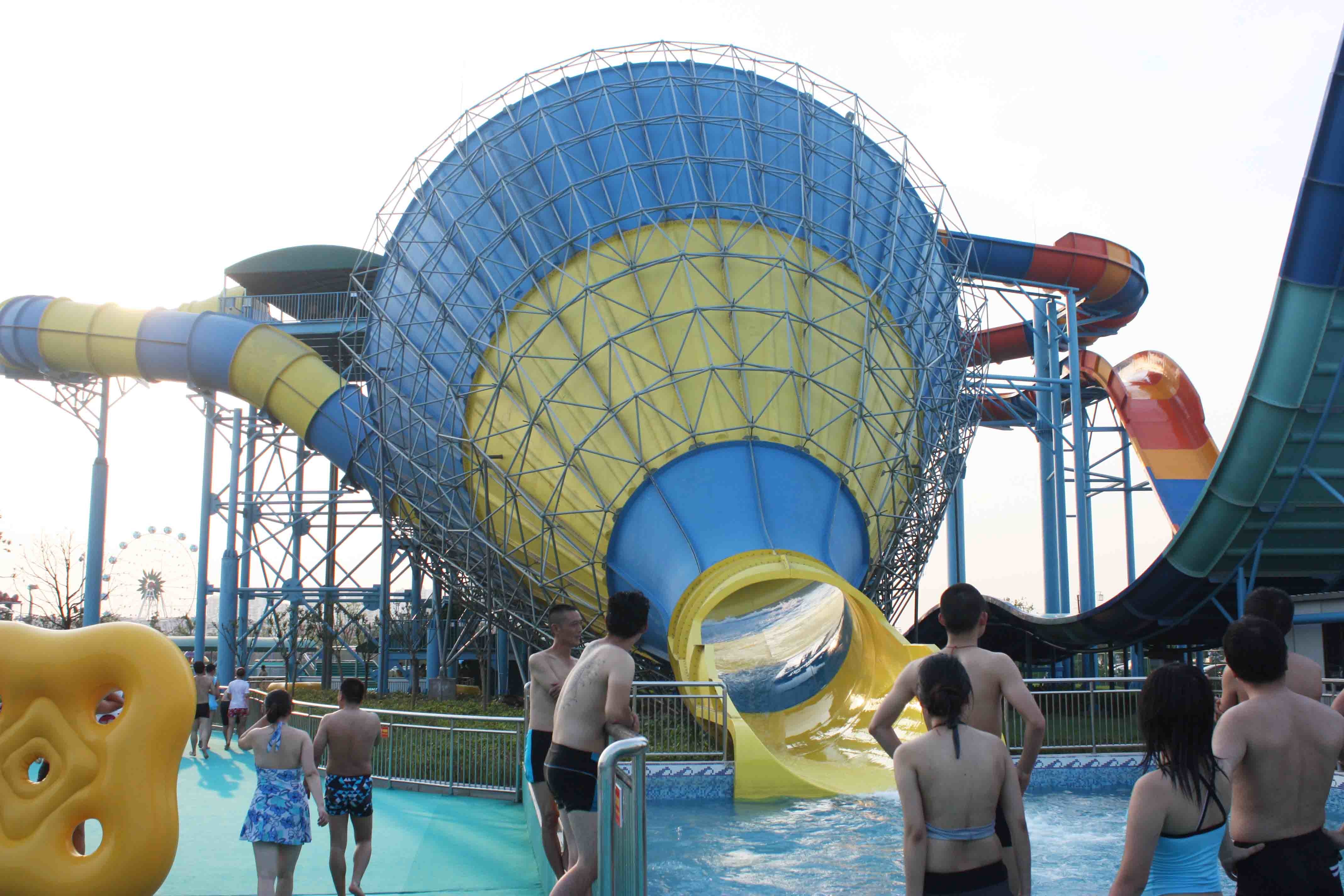 Commercial Fiberglass Water Pool Slides / Medium Tornado Water Slide ...