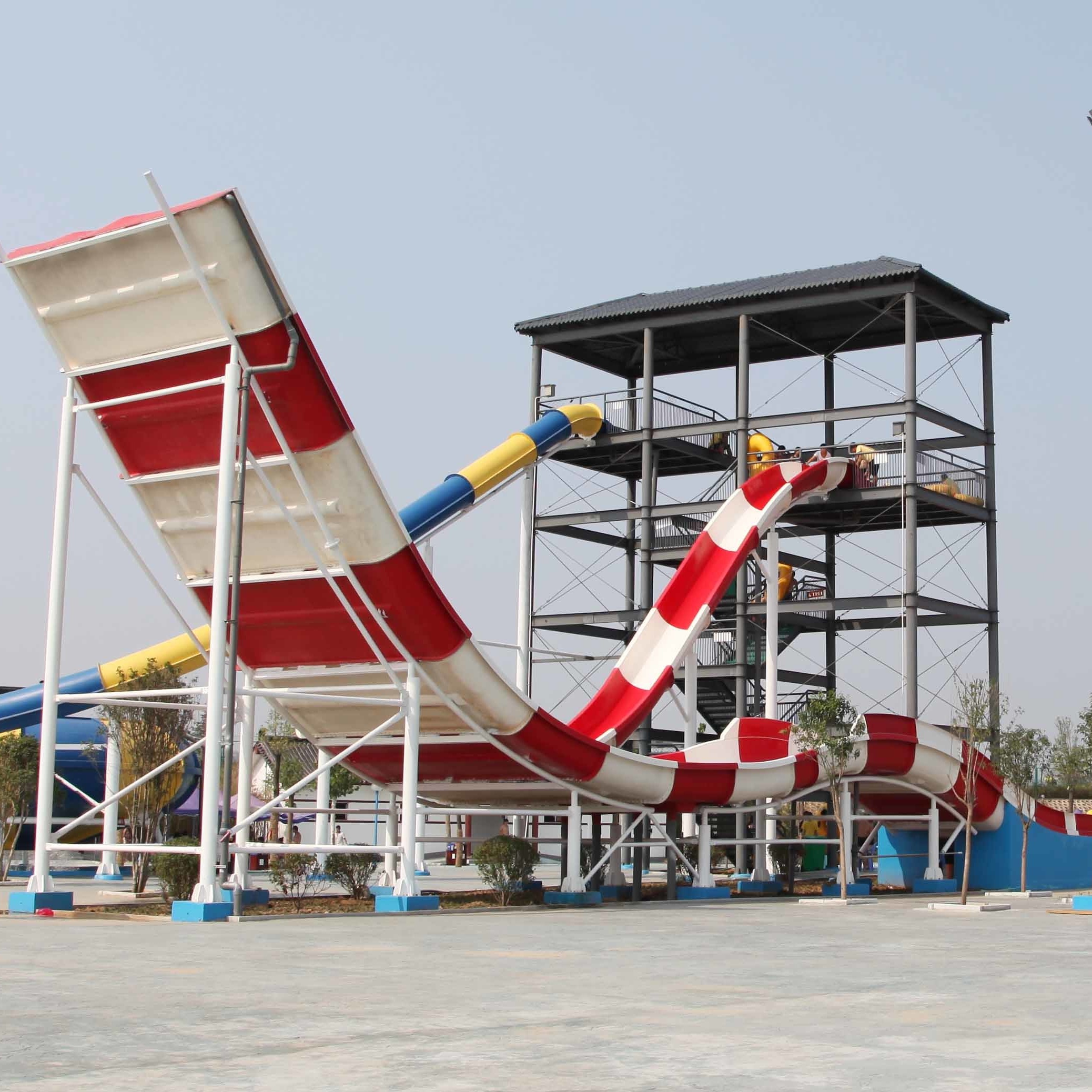 Custom Water Slides , Amusement Park Boomerang Aqua Slide For 2 People ...