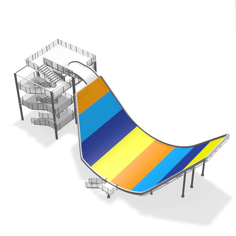 Swing Wave Slide Fiberglass Water Slides Amusement Park Equipment 11m ...
