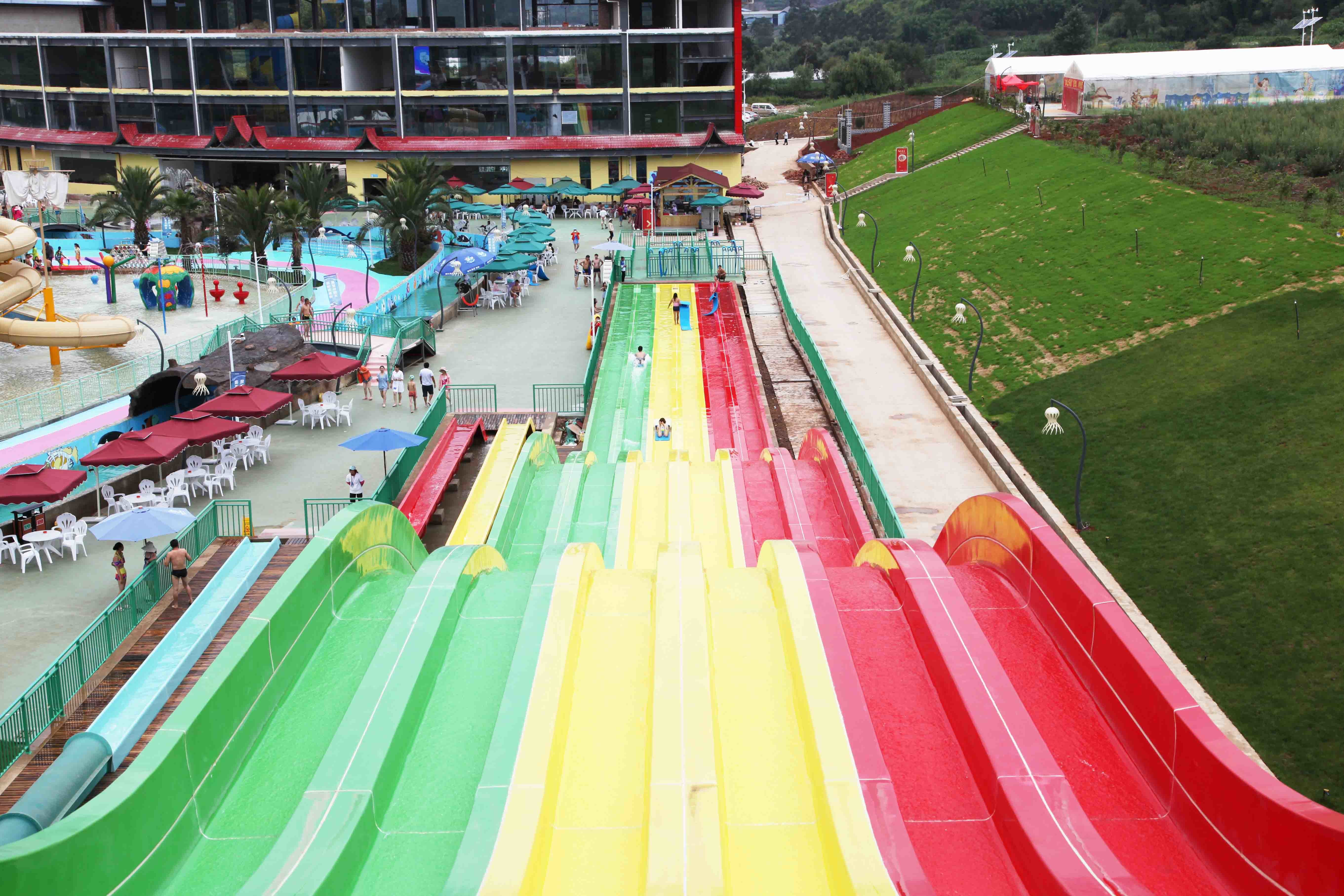 High Speed Fiberglass Water Slides / Adult Water Plastic Slide for ...