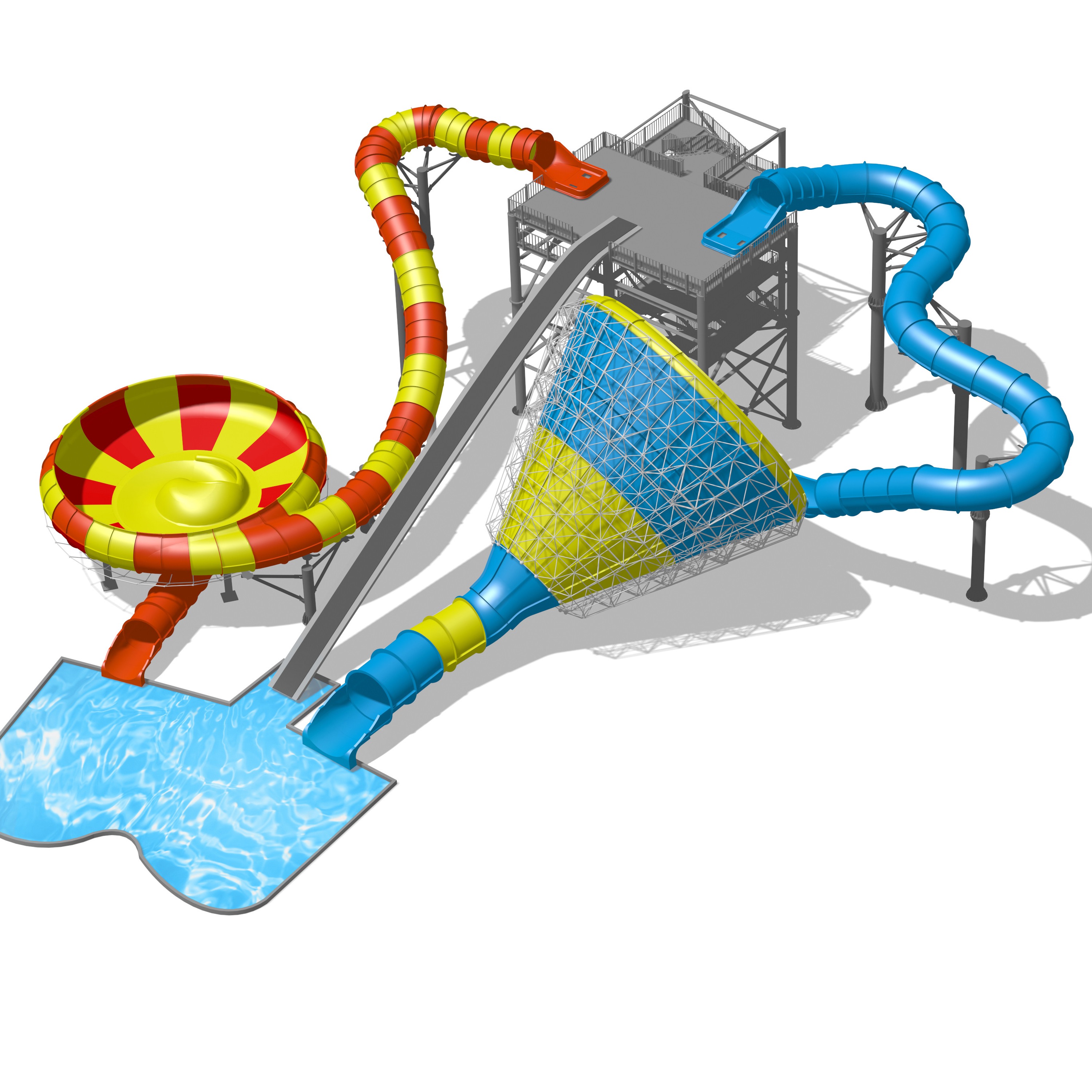 Best combination fiberglass water slides for aquatic park , Speed Water ...