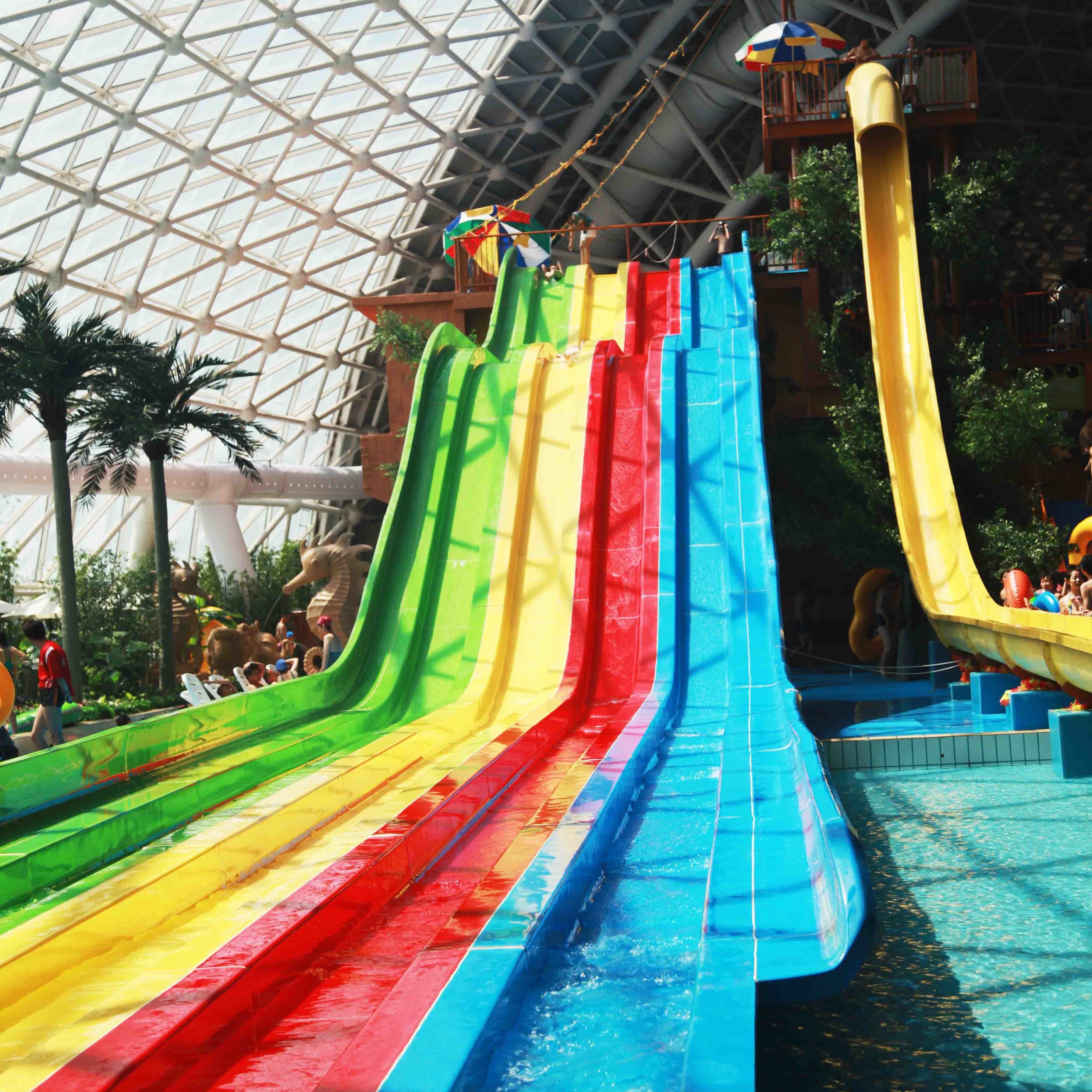 Colorful Above Ground Fiberglass Water Slides , Fiberglass Pool Slide ...