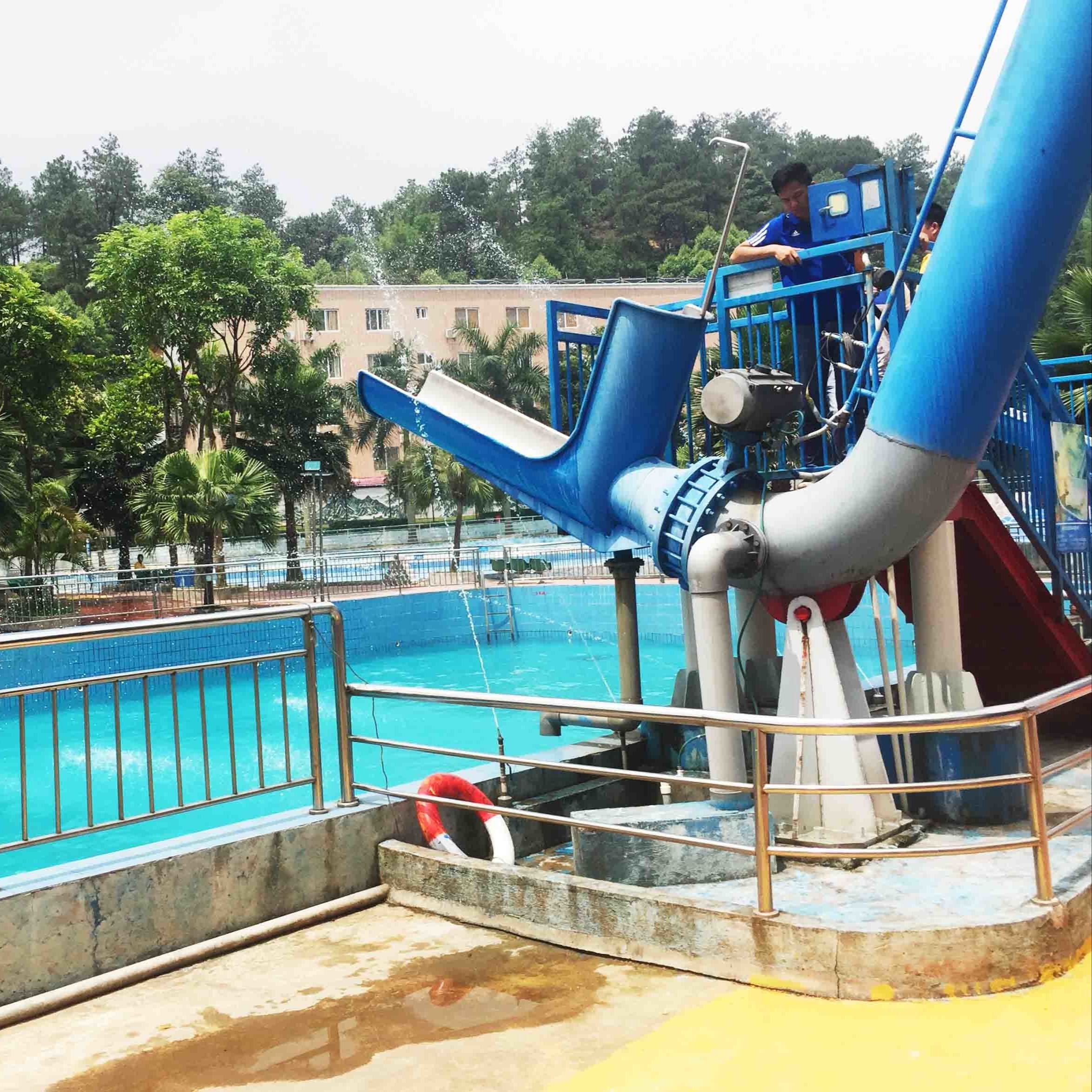 Commercial Funny Free Fall Water Slide 1.2m Platform Height For Water ...