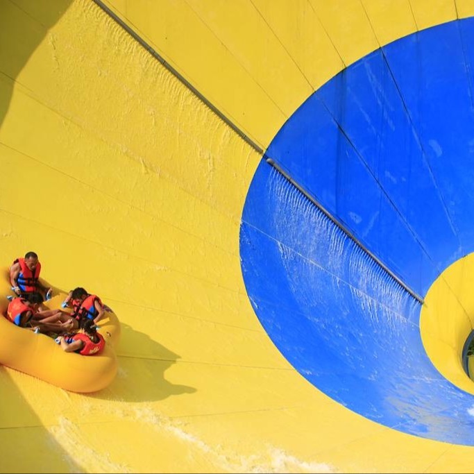 High Quality colorful Super Water Slide with Space Hole Long Slide for ...