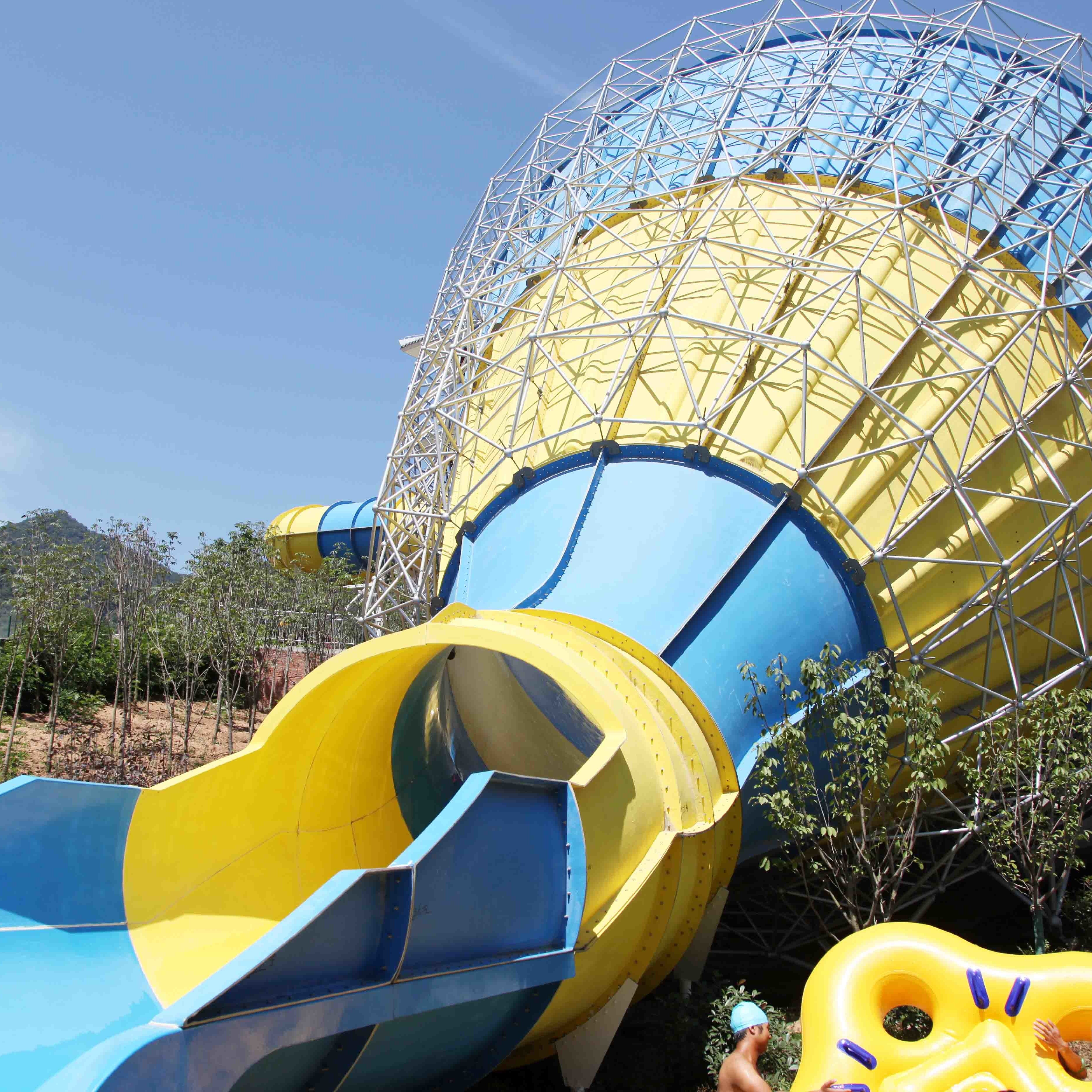 Customized Fiberglass Super Tornado Adult , kids Water Slides 14.6m ...