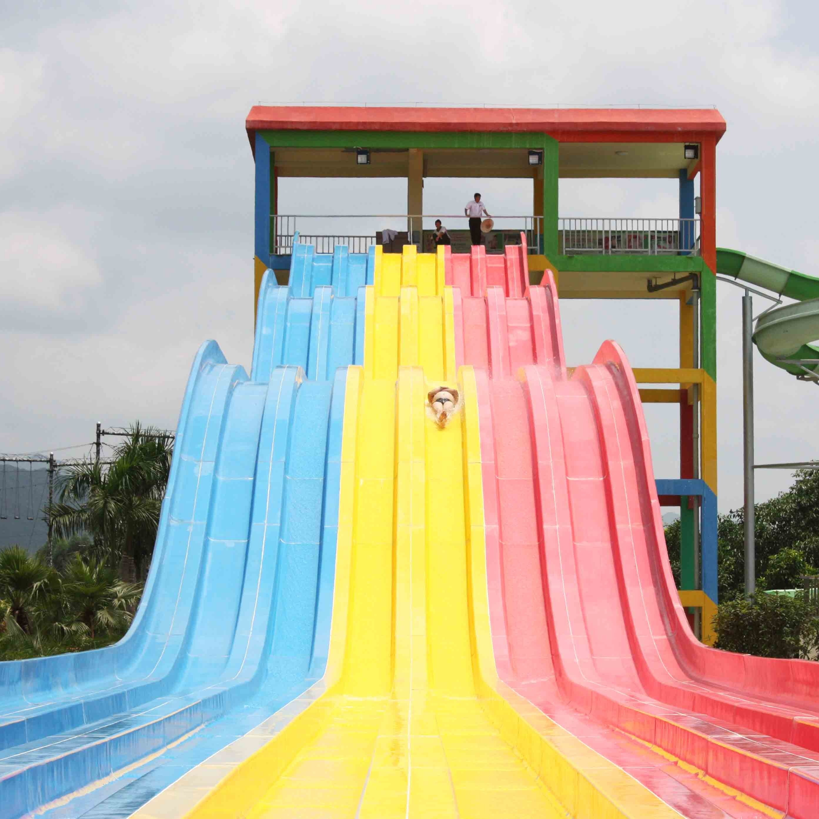 High Speed Custom Water Slides , Adults Fiberglass Free Fall Slide For ...