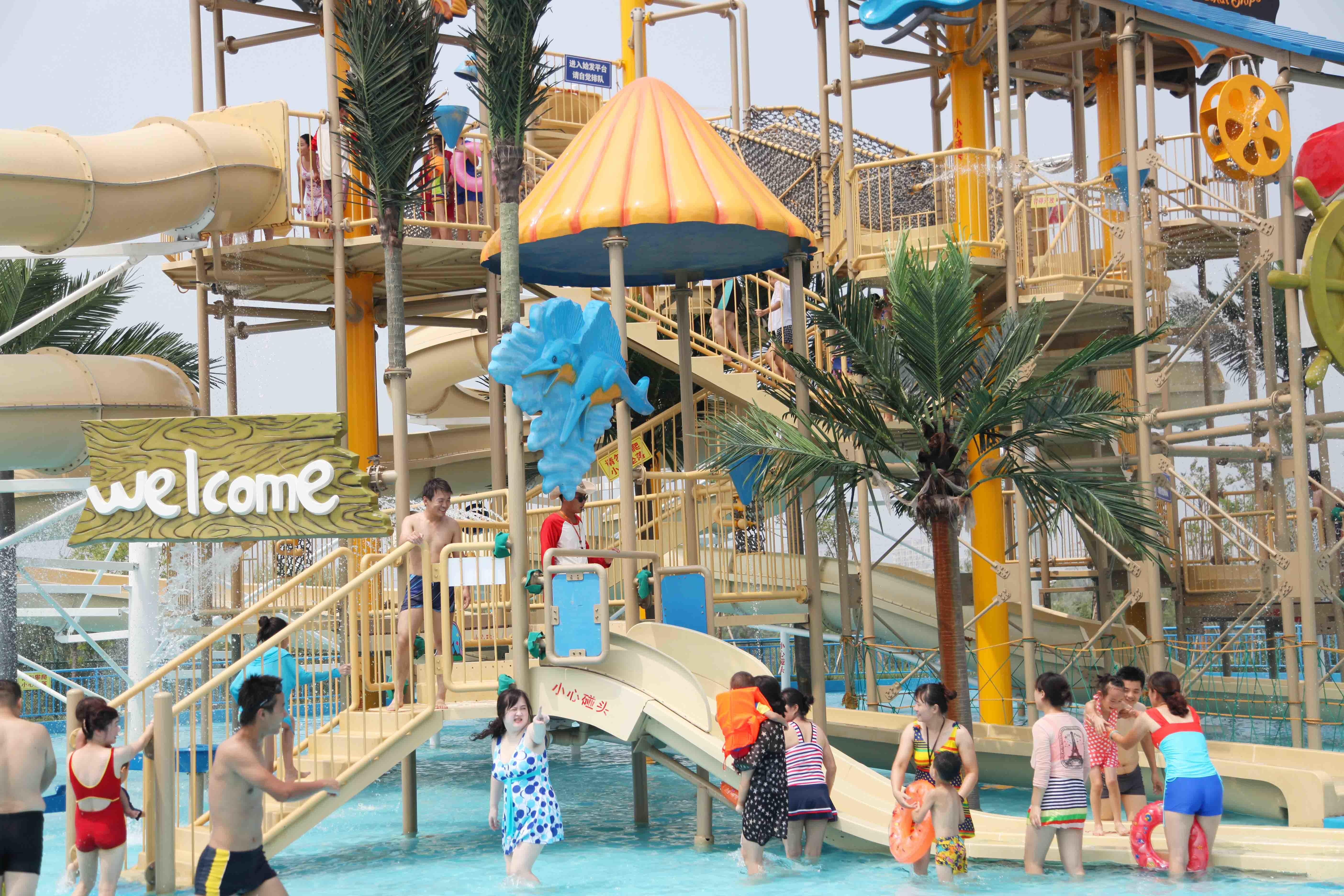 Big Water House Water Park Game Steel Aquatic Play Structures For ...