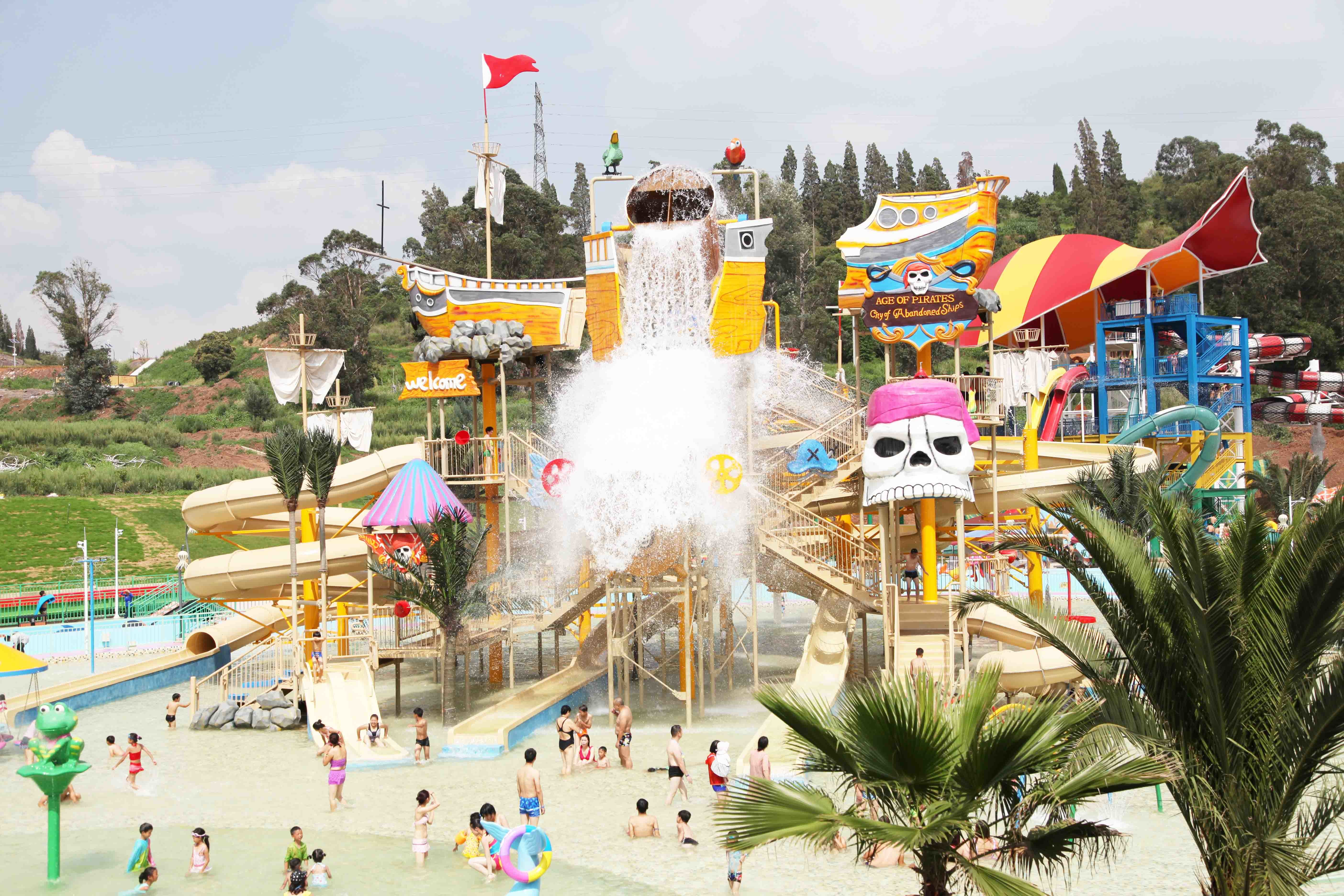 Big Water House Water Park Game Steel Aquatic Play Structures For ...