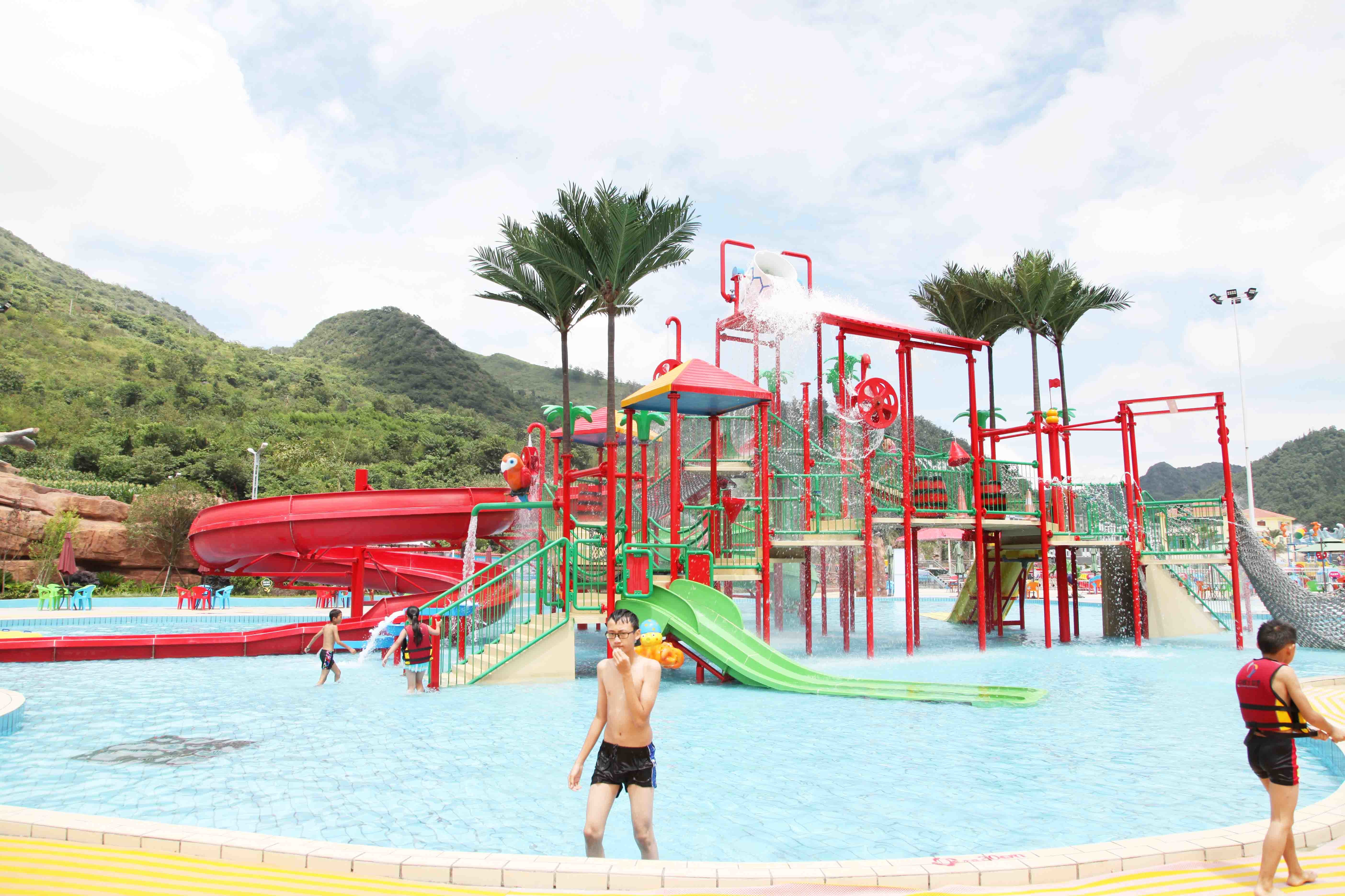 6.5 M Kids Water House / Water Playground Equipment for Swimming Pool ...