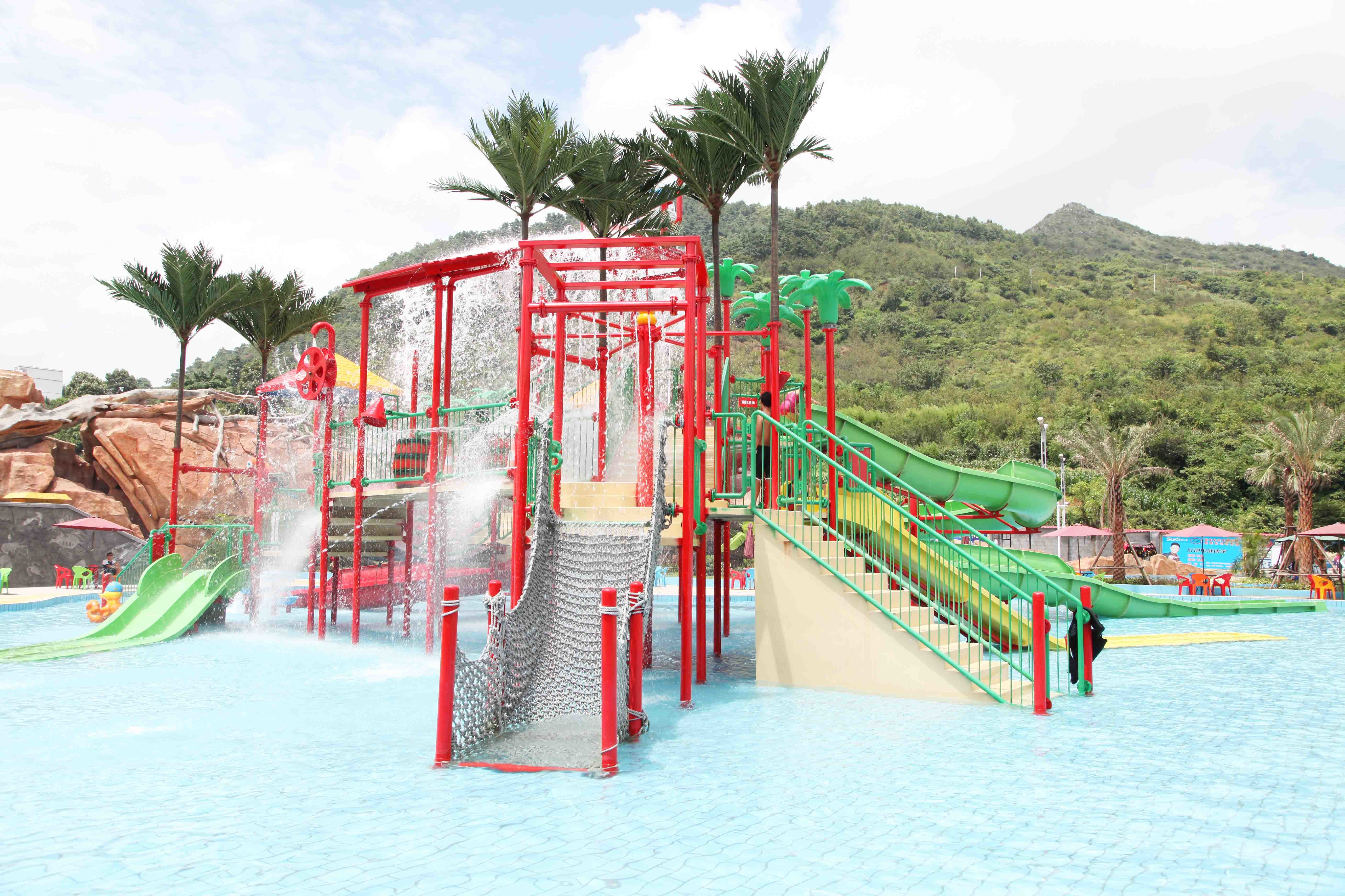 6.5 M Kids Water House / Water Playground Equipment for Swimming Pool ...