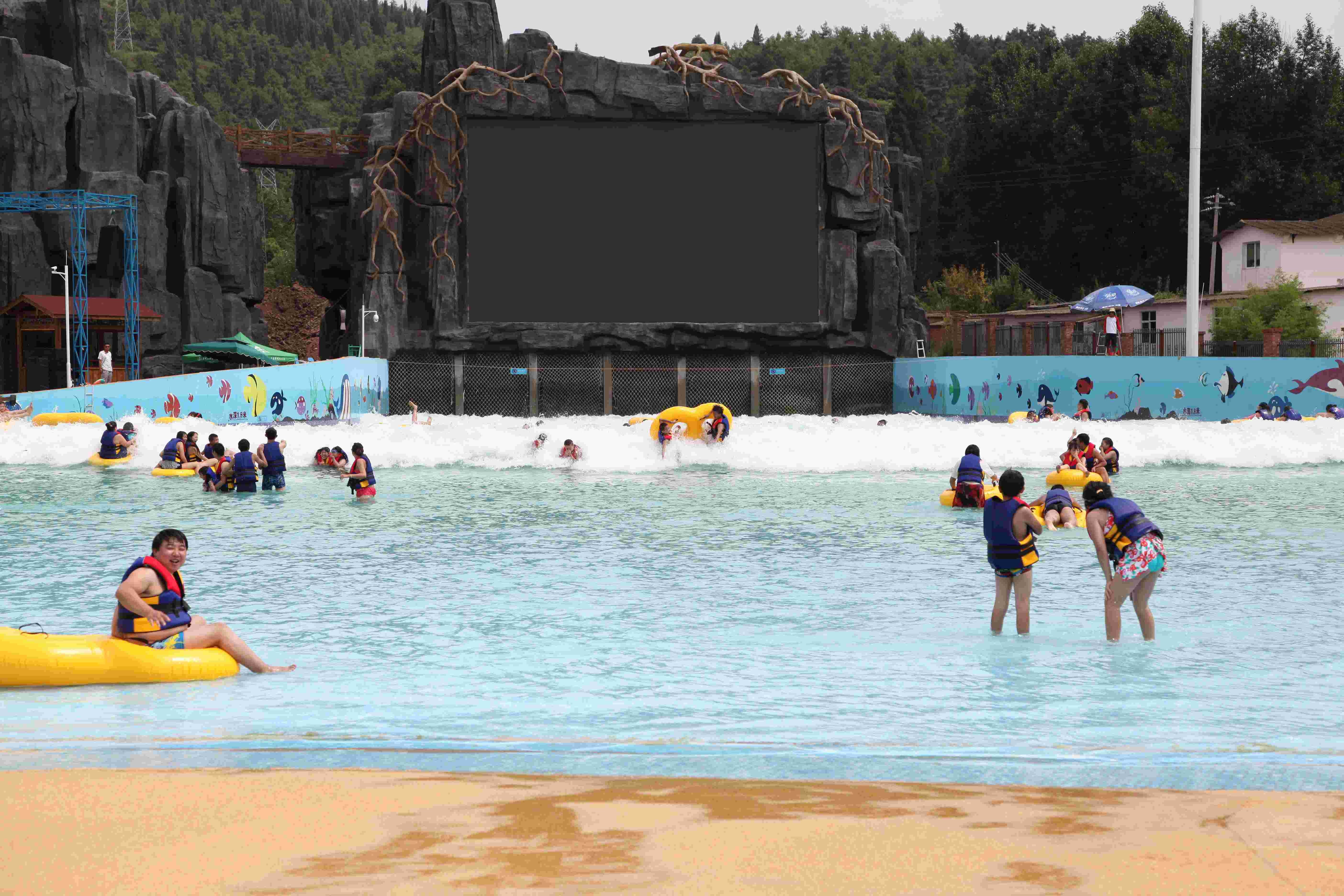 Theme Artificial Wave Pool Water Park Fiberglass Vacuum Wave Machine ...