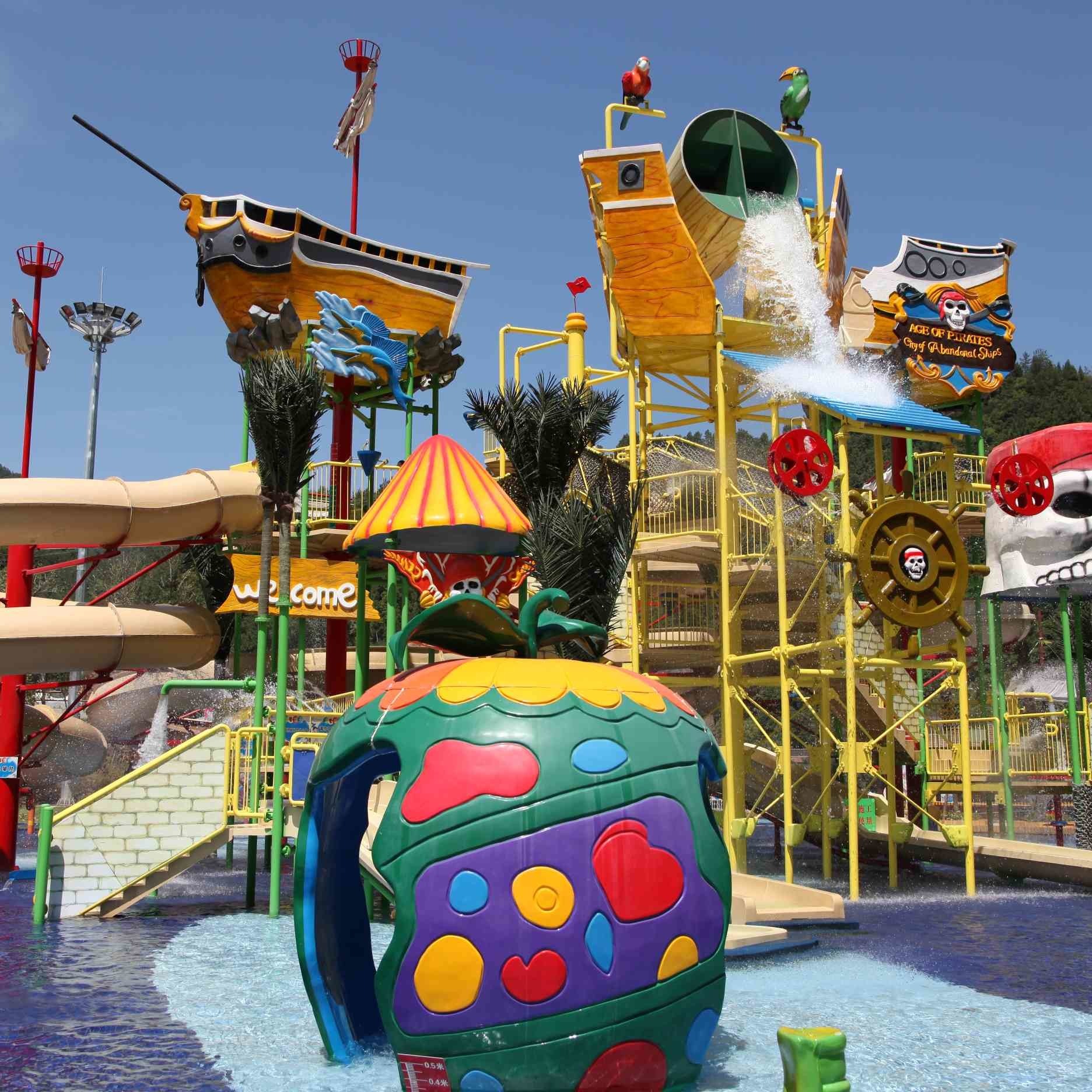 Outdoor Aquatic Spray Park Equipment With Customized Color 1200*1500
