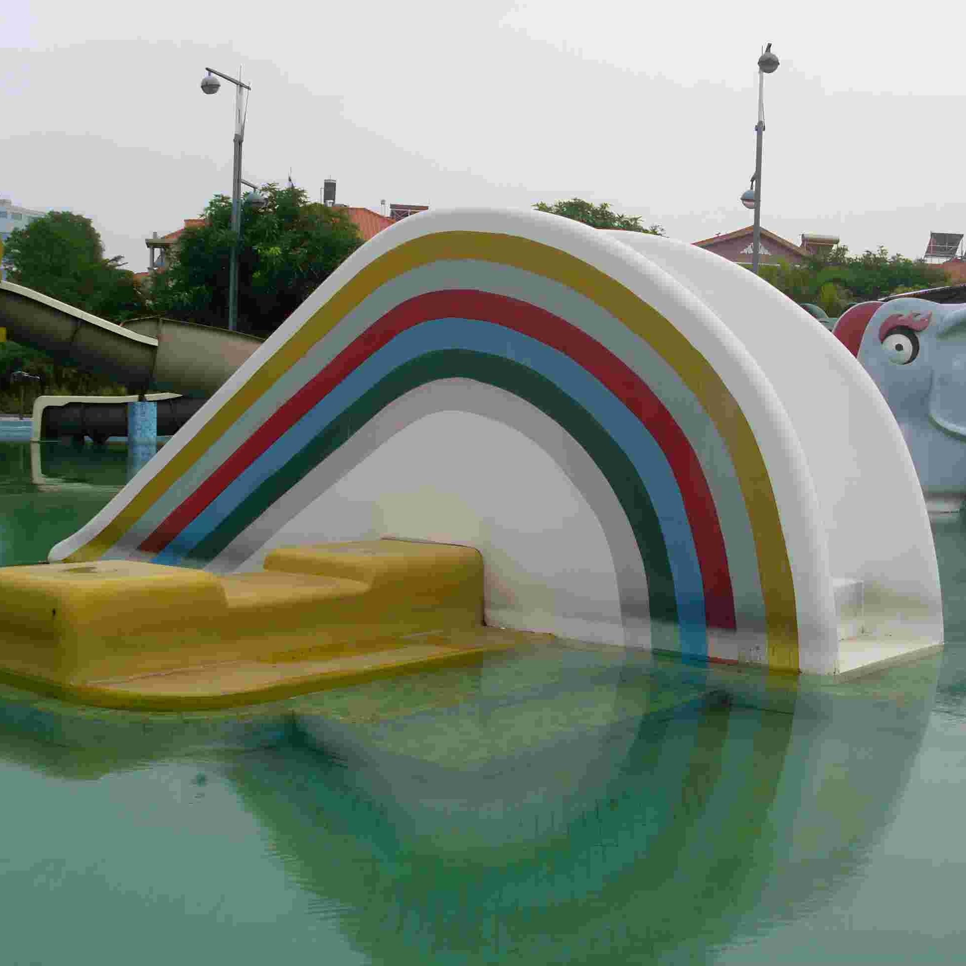 Small Rainbow Bridge Slide, Children Water Park Slide of Small ...