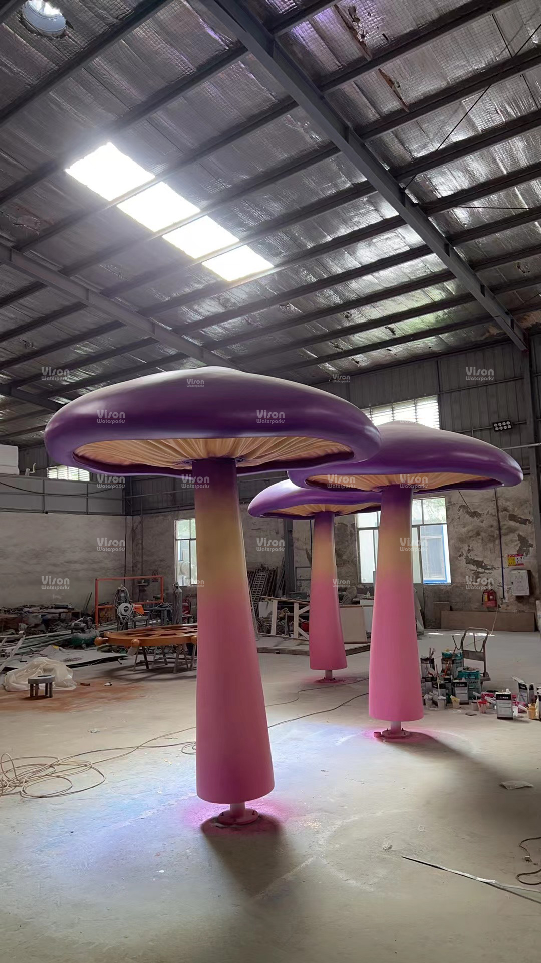 Fiberglass Vison Waterparks Playground Equipment Spray mushroom Aqua ...