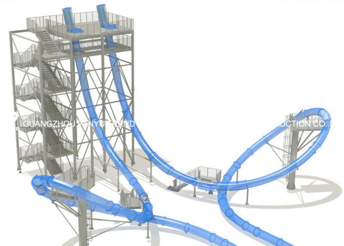 Aqua Park Fiberglass Water Slides , Aqua Loop Body Fiberglass Slides ...
