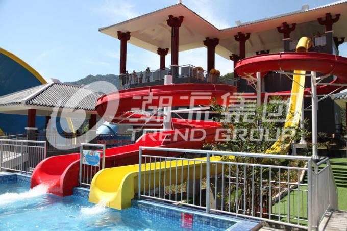 Galvanized Carbon Steel Custom Water Slides Raft Slide , 6-8mm Slide Body